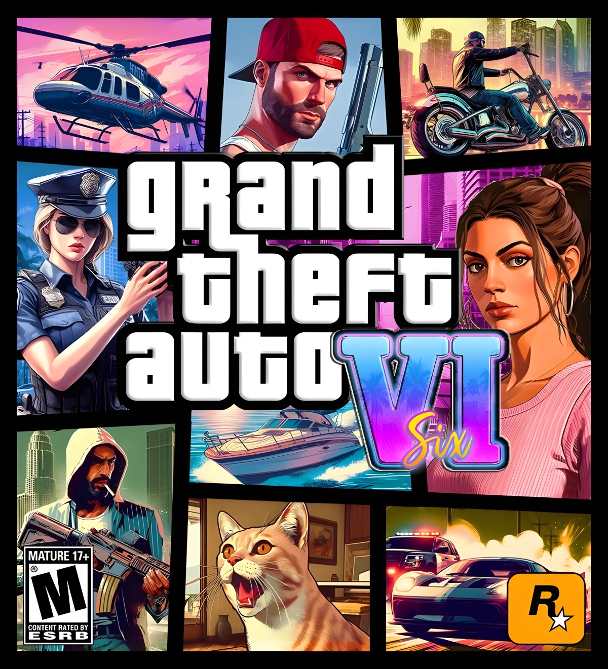 GTA VI (Six) Fan Created Box Art - GTAVice.net