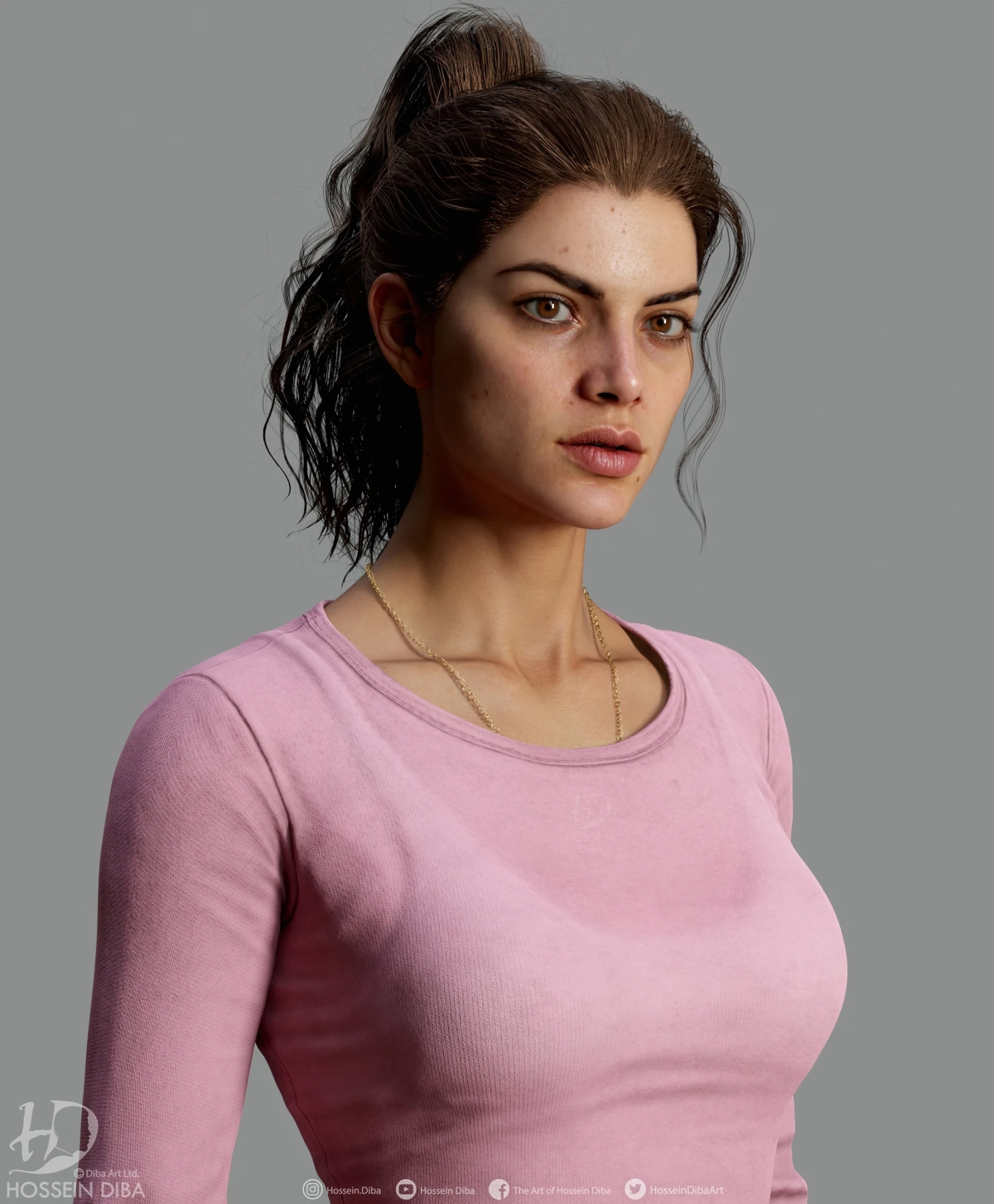 Lucia High Quality Fan Art Render Close Up By Hossein Diba - GTAVice.net