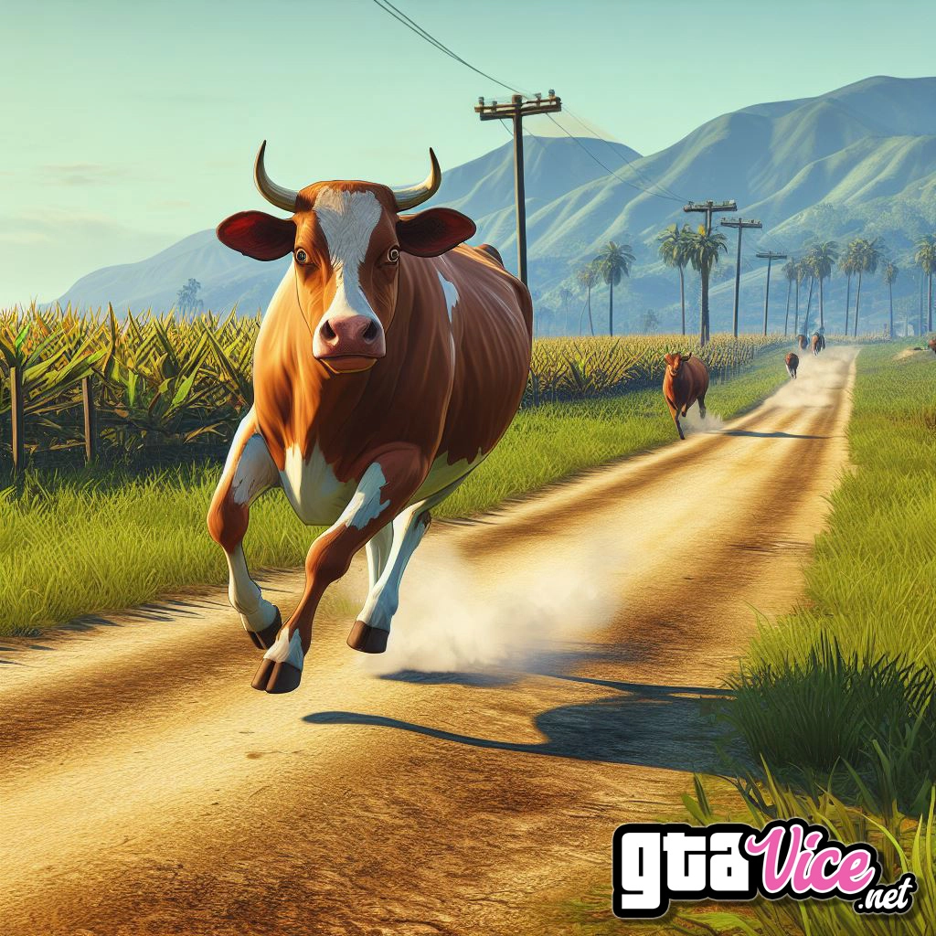Runaway Cows Concept Art (AI Generated By Psy) - GTAVice.net