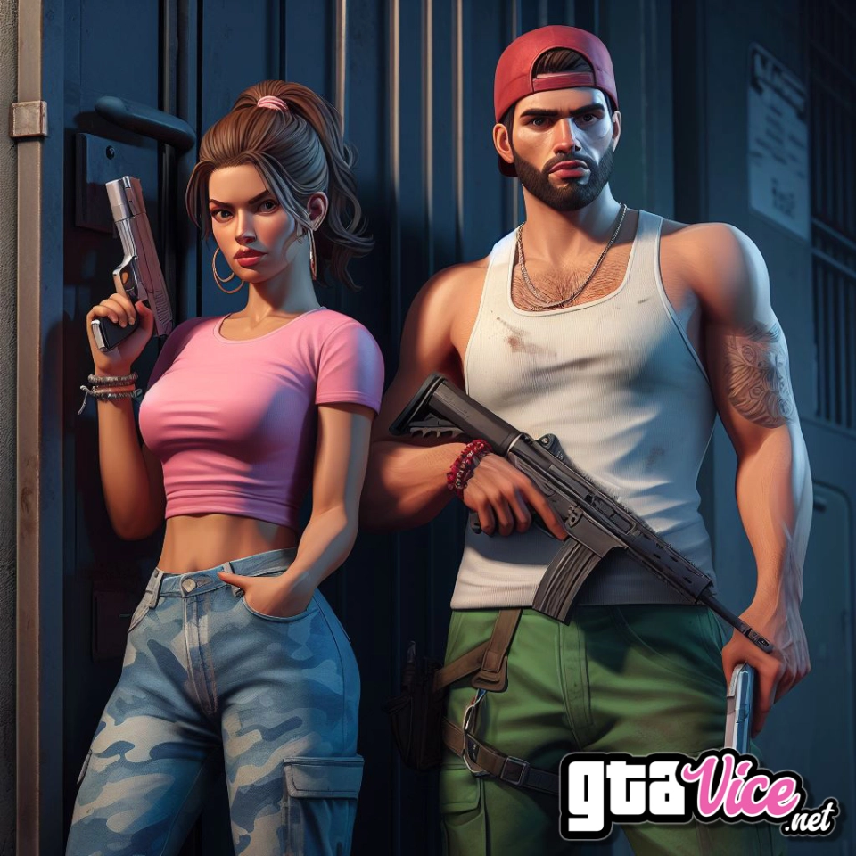 Lucia and Jason with Weapons Concept Art (AI Generated By Psy ... Lucia and Jason with Weapons Concept Art (AI Generated By Psy ...