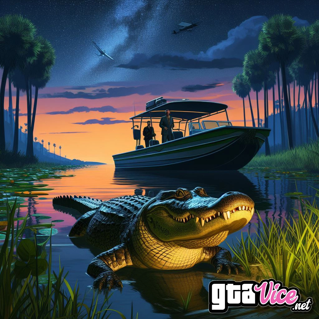 Everglades Alligator Concept Art (AI Generated By Psy) - GTAVice.net