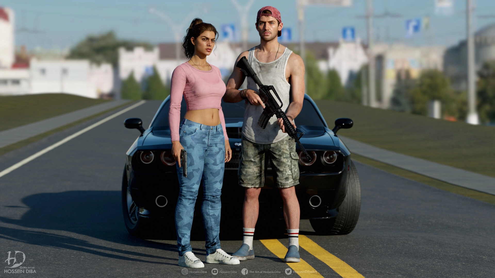 GTA 6 Jason And Lucia 3D Model By Hossein Diba 21 - GTAVice.net