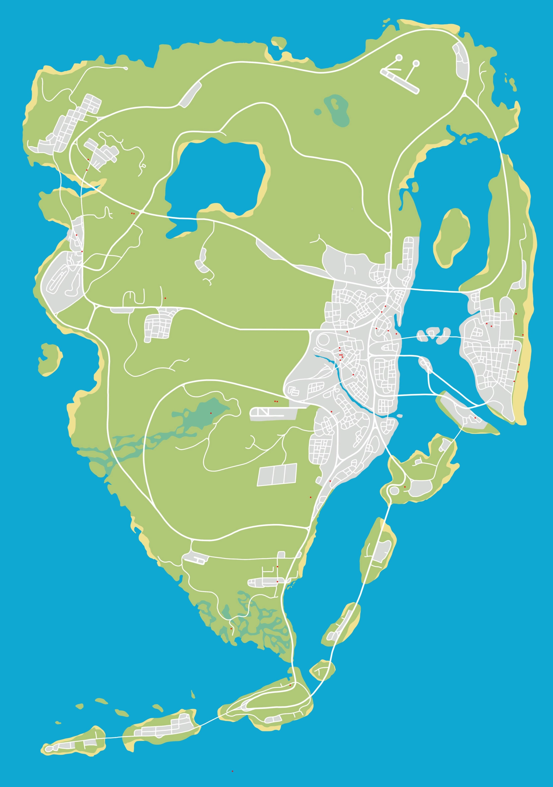 GTA VI Fan Concept Map By -Asger- - GTAVice.net