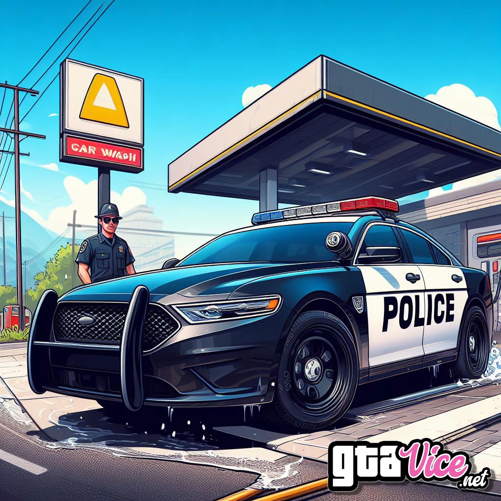 Police Car Wash Concept Art (AI Generated By Psy) - GTAVice.net