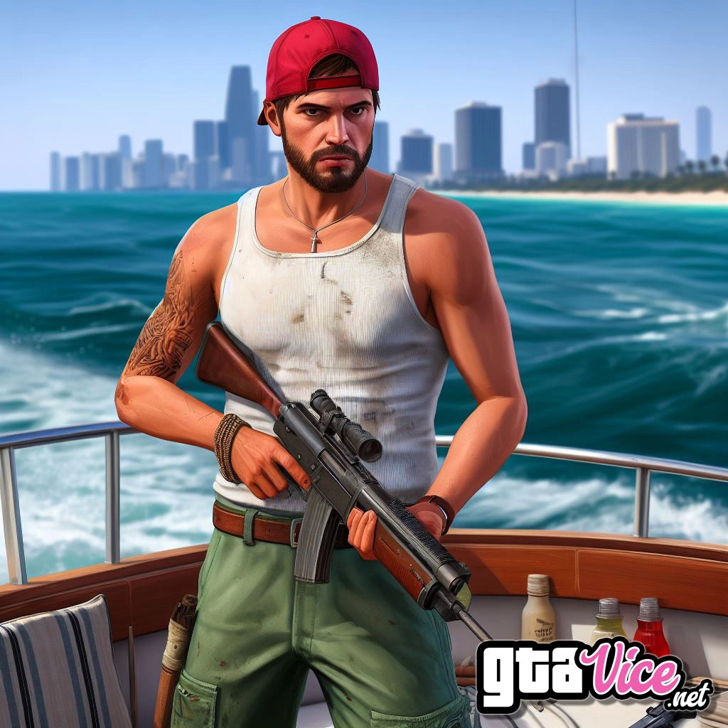 Jason on a boat with a weapon Concept Art (AI Generated By Psy ...