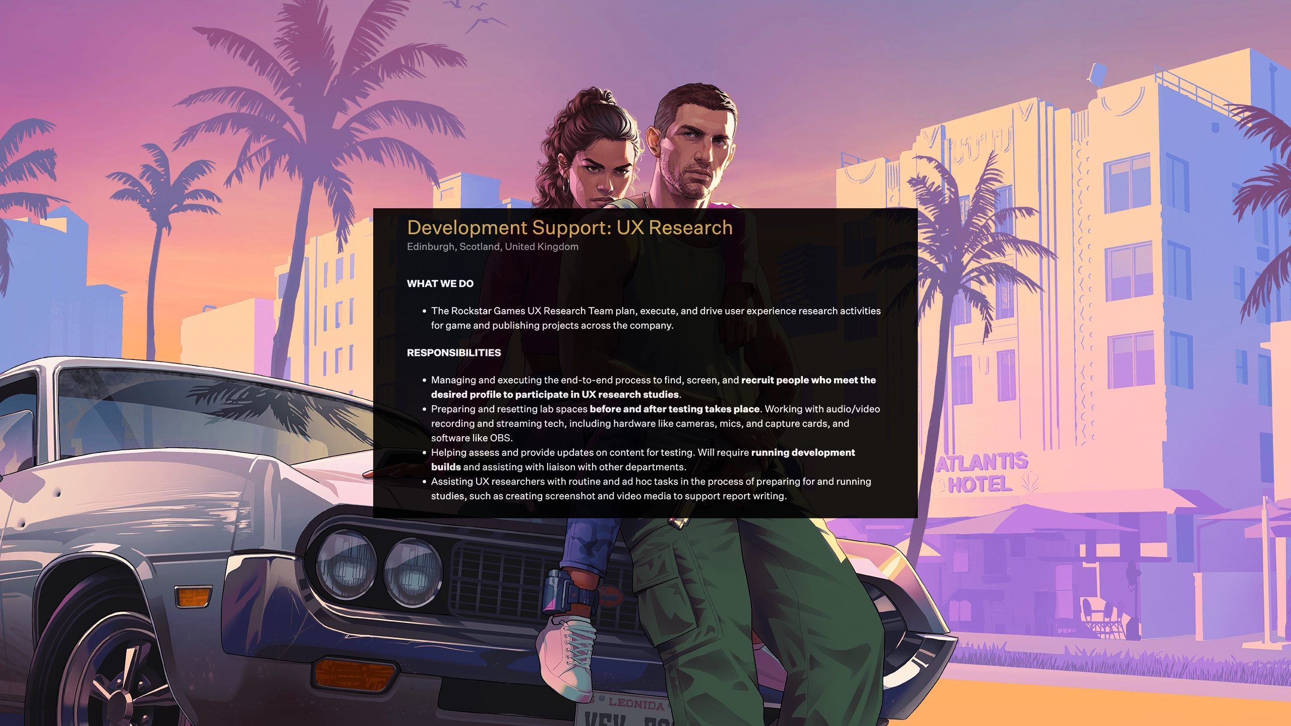 Rockstar Hiring for UX Research - GTA VI Playtesting To Start Soon ...